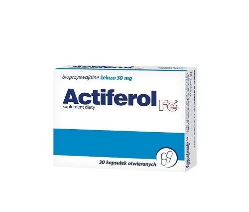 Actiferol Fe 30 mg – 30 kaps. Zapewnia właściwą podaż żelaza – cena ...