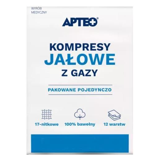 APTEO CARE Kompresy z gazy jałowe 10x10 cm 3 sztuki, na rany cena, opinie, wskazania ...