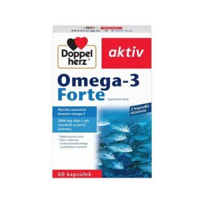 Doppelherz aktiv Omega-3 Forte, 30 kaps. cena, opinie, wskazania - Aptekazawiszy.pl