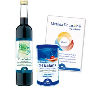 DR JACOBS Zestaw pH balans proszek+ VitaColon 500 ml + książka "Metoda ...