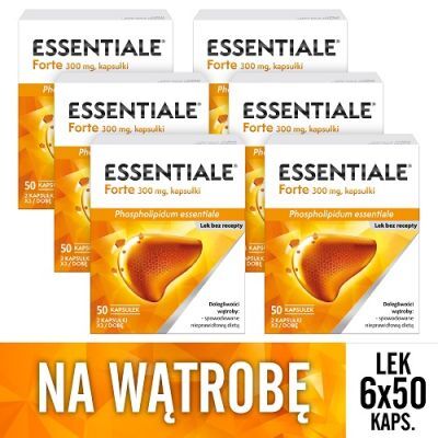 6 x ESSENTIALE FORTE 50 kapsułek, na wątrobę cena, opinie, wskazania ...