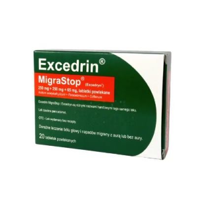 EXCEDRIN MigraStop, 20 tabletek Delfarma cena, opinie, wskazania ...