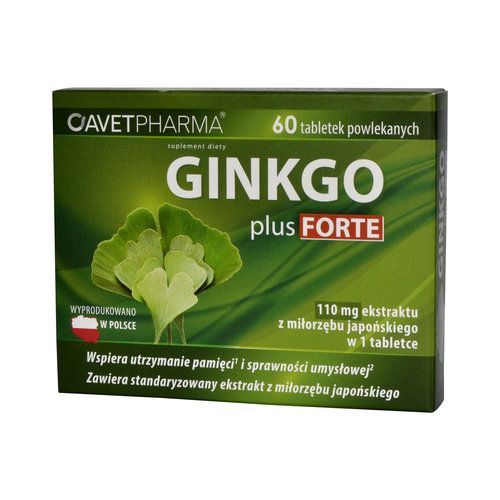 Ginkgo Plus Forte - 60 tabletek na pamieć - cena - AptekaZawiszy.pl
