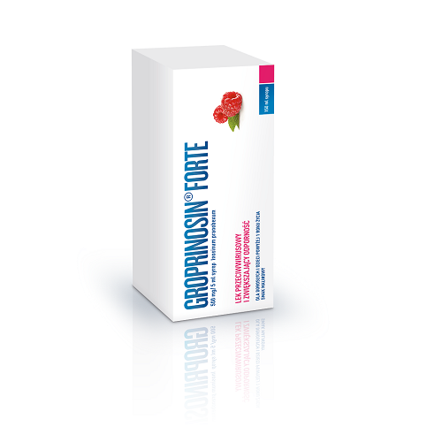 GROPRINOSIN FORTE syrop 500mg/5ml 150 ml - cena i opinie - AptekaZawiszy.pl