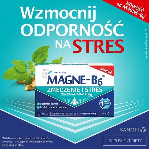 MAGNE-B6 ZMĘCZENIE i STRES 30 tabletek - cena i opinie - AptekaZawiszy.pl