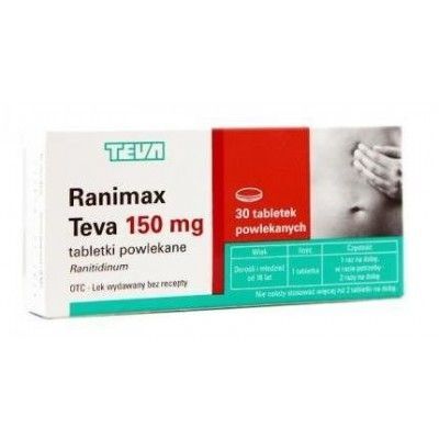 RANIMAX TEVA 150 mg 30 tabletek cena, opinie, wskazania