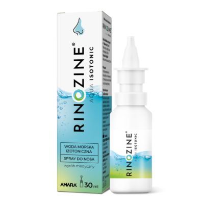 Rinozine Aqua Isotonic Woda morska izotoniczna Spray do nosa, 30 ml cena, opinie, wskazania ...