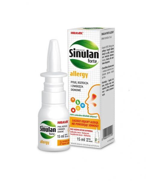 Sinulan Forte Allergy Spray do nosa – 15 ml. Na objawy alergii – cena, opinie