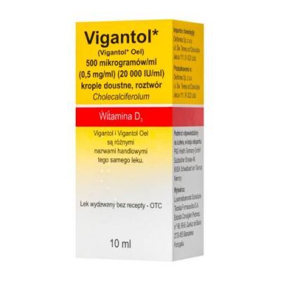 Vigantol Krople 500 µg, 10 ml (Delfarma) - lek z Witaminą D cena ...