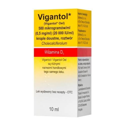 Vigantol Krople 500 µg, 10 ml (Delfarma) - lek z Witaminą D cena ...