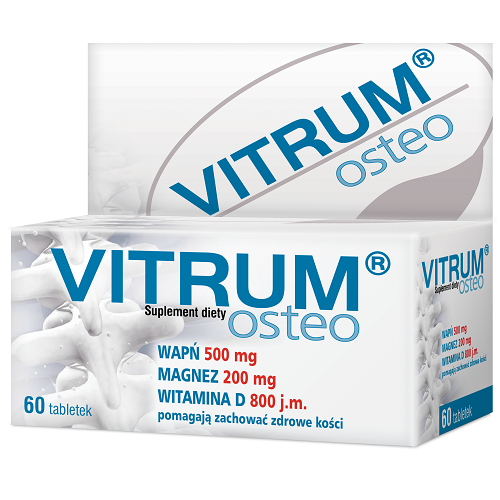 VITRUM OSTEO wapń, magnez, witamina D 60 tabletek - cena, wskazania ...
